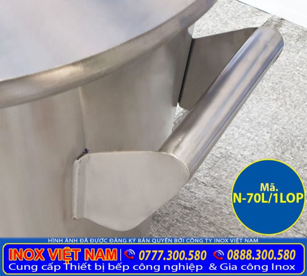 Nồi Inox Công Nghiệp 70L Lít 1 Lớp N-70L/1LOP | Thiết Bị Bếp Inox Công Nghiệp
